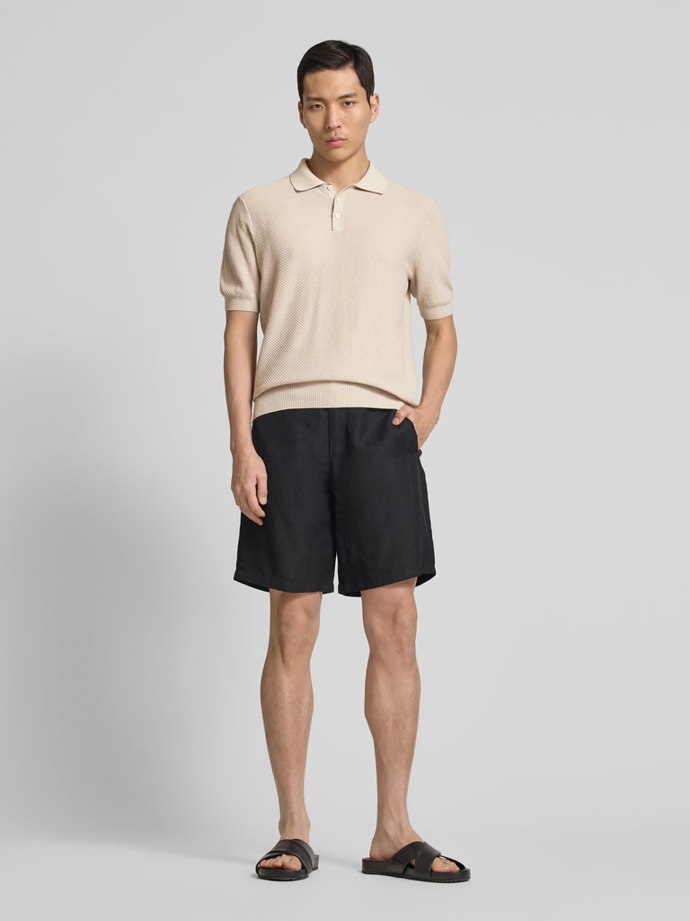 GRAN SASSO Regular fit poloshirt met structuurmotief in beige online ...
