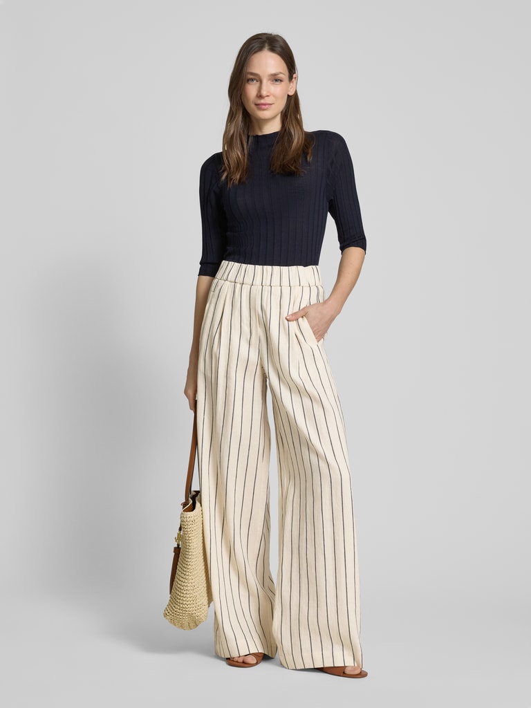 Lanius Wide Leg Leinenhose mit elastischem Bund (ecru) online kaufen