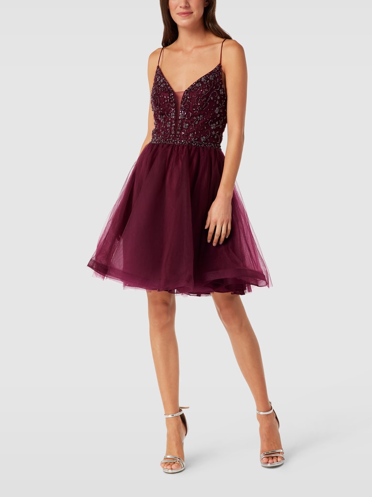 Laona Cocktailkleid in Minilänge (dunkelrot) online kaufen