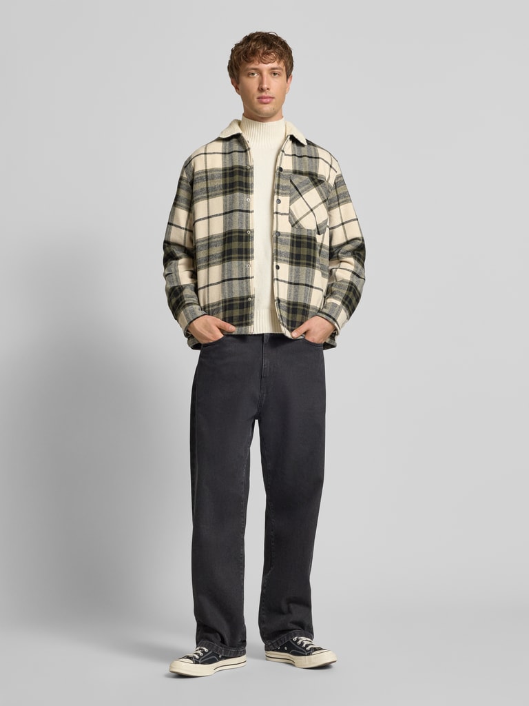 Jack & Jones Regular Fit Hemdjacke mit Futter aus Teddyfell Modell 'ZAC ...