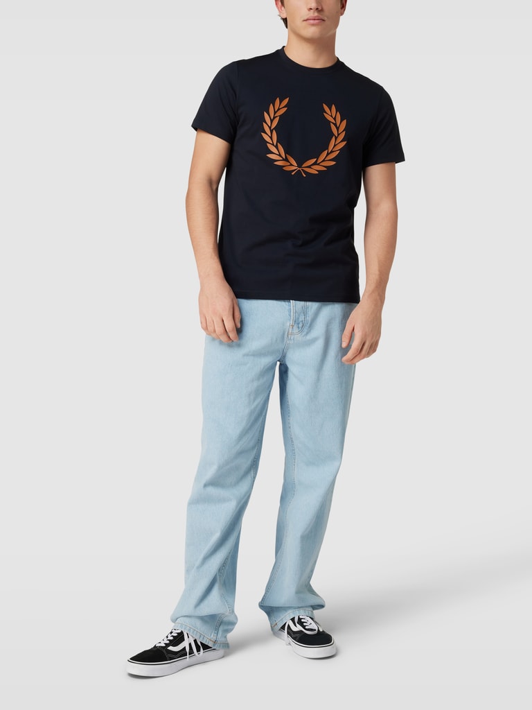 Fred Perry T-Shirt mit Logo-Print Modell 'Laurel' (dunkelblau) online ...