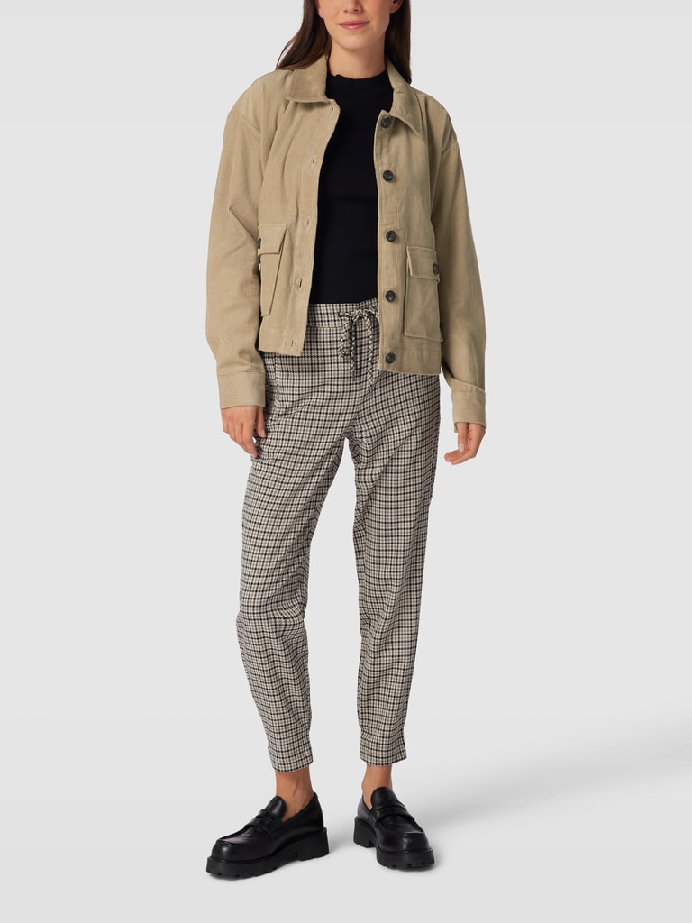 Kaffe Jack in ribcordlook, model 'Frilla' in zand online kopen | P&C