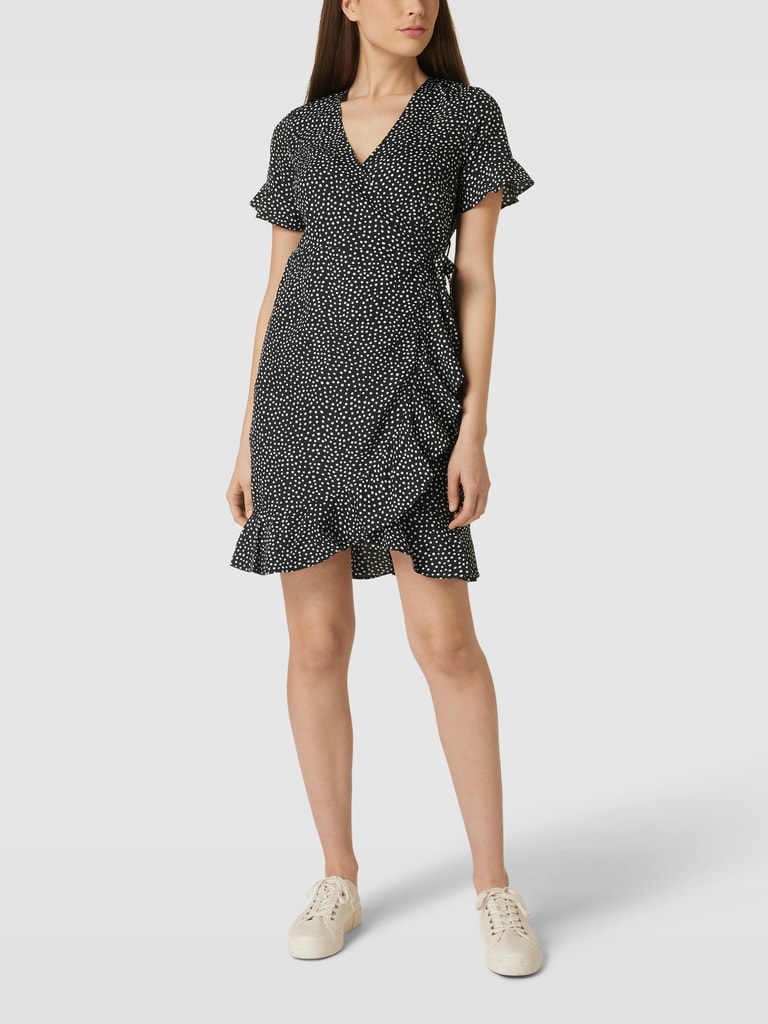 Vero Moda Wikkeljurk met volantmouwen, model 'HENNA' in zwart online ...