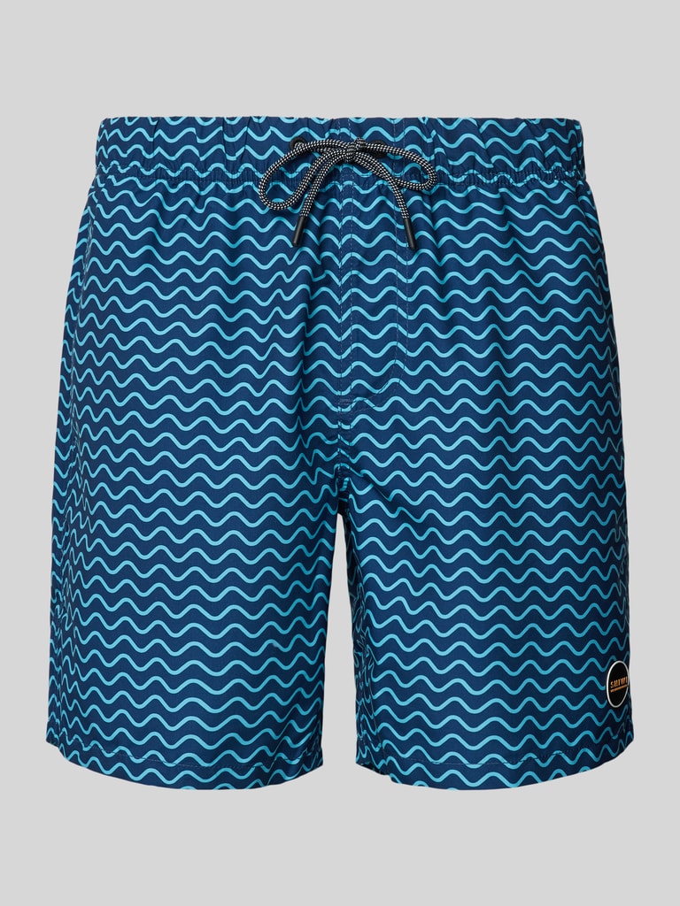 Shiwi Badehose mit Label-Badge Modell 'High Tide' (blau) online kaufen