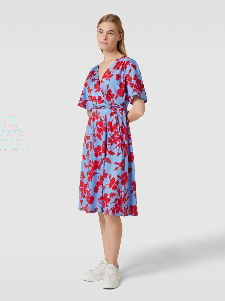 Weekend Max Mara Knielange jurk met V-hals, model 'DIZZY' in bleu ...