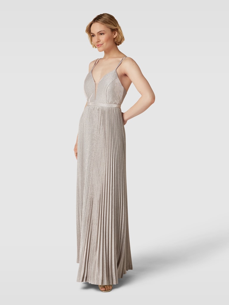 Jake*s Cocktail Abendkleid mit Plisseefalten (beige) online kaufen