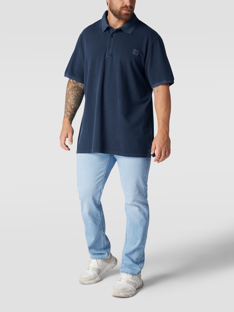 S.Oliver Plus PLUS SIZE Poloshirt mit Label-Patch (marine) online kaufen