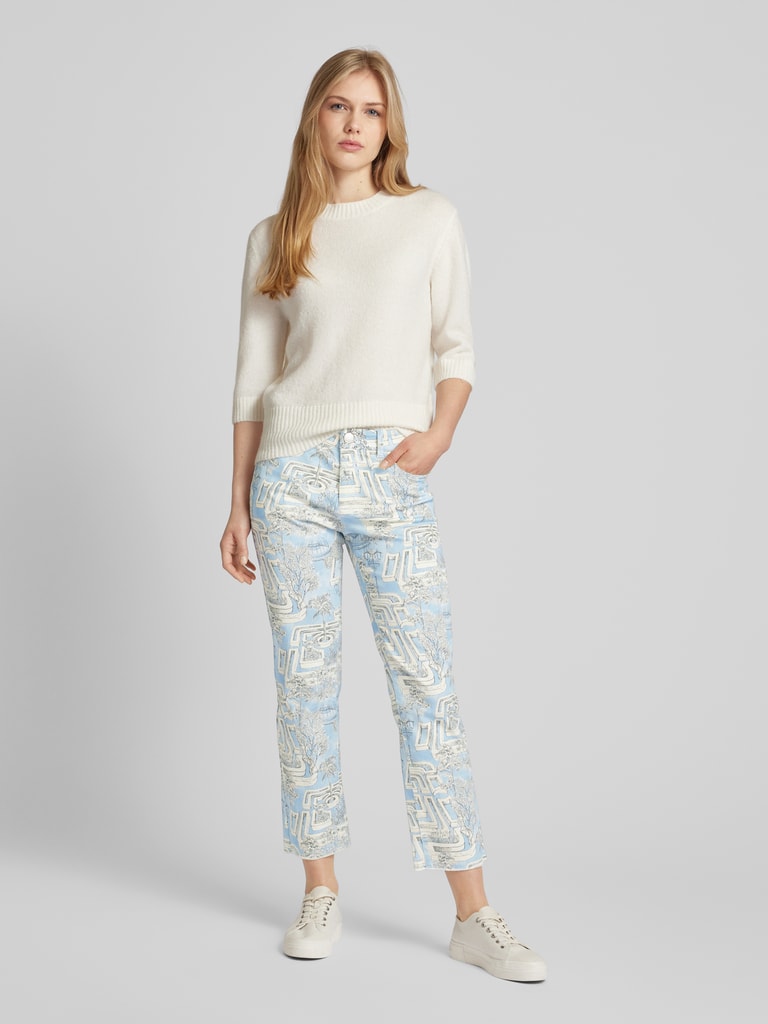SEDUCTIVE Slim Fit Hose mit Allover-Print Modell 'CLAIRE' (hellblau ...