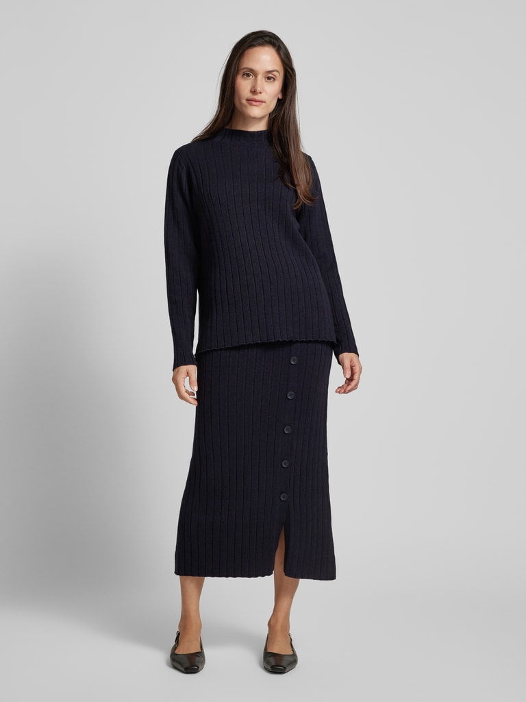 Milano Italy Strickpullover mit Stehkragen (dunkelblau) online kaufen