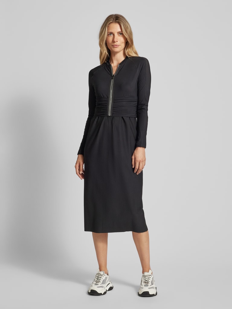 Marc Cain Midikleid mit Reißverschlussleiste (black) online kaufen