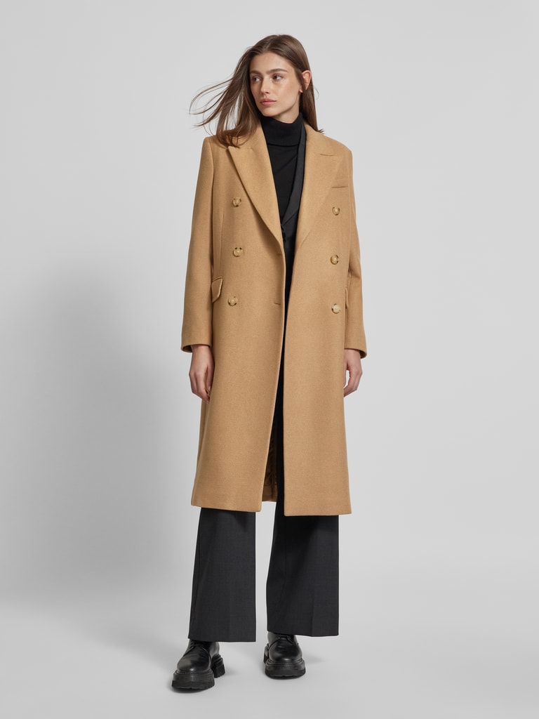 Kup online BOSS Płaszcz z kieszeniami z patką model ‘Callaf’ (camel)