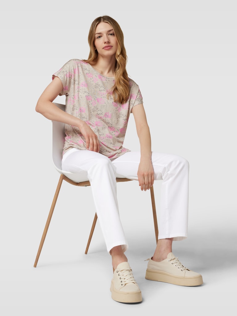 Kup online Zerres Spodnie z detalami z logo model ‘CORA’ (biały)