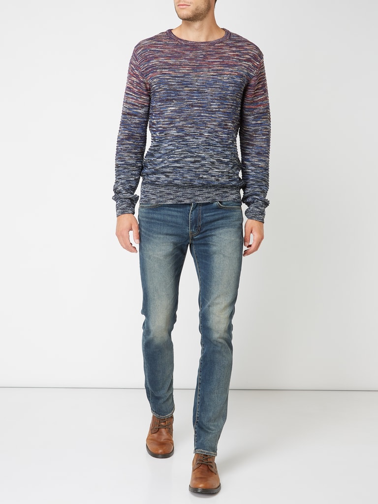CARLO COLUCCI Pullover van mouliné in marineblauw online kopen | P&C