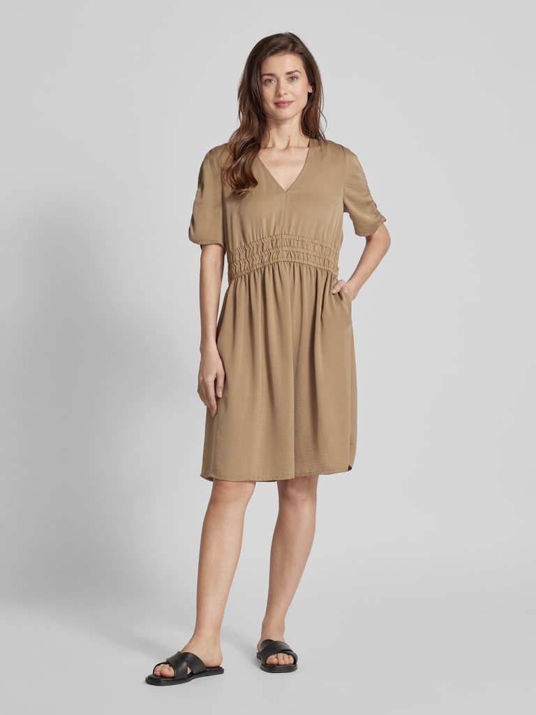 ROBE LÉGÈRE Knielanges Kleid mit V-Ausschnitt (hazel) online kaufen