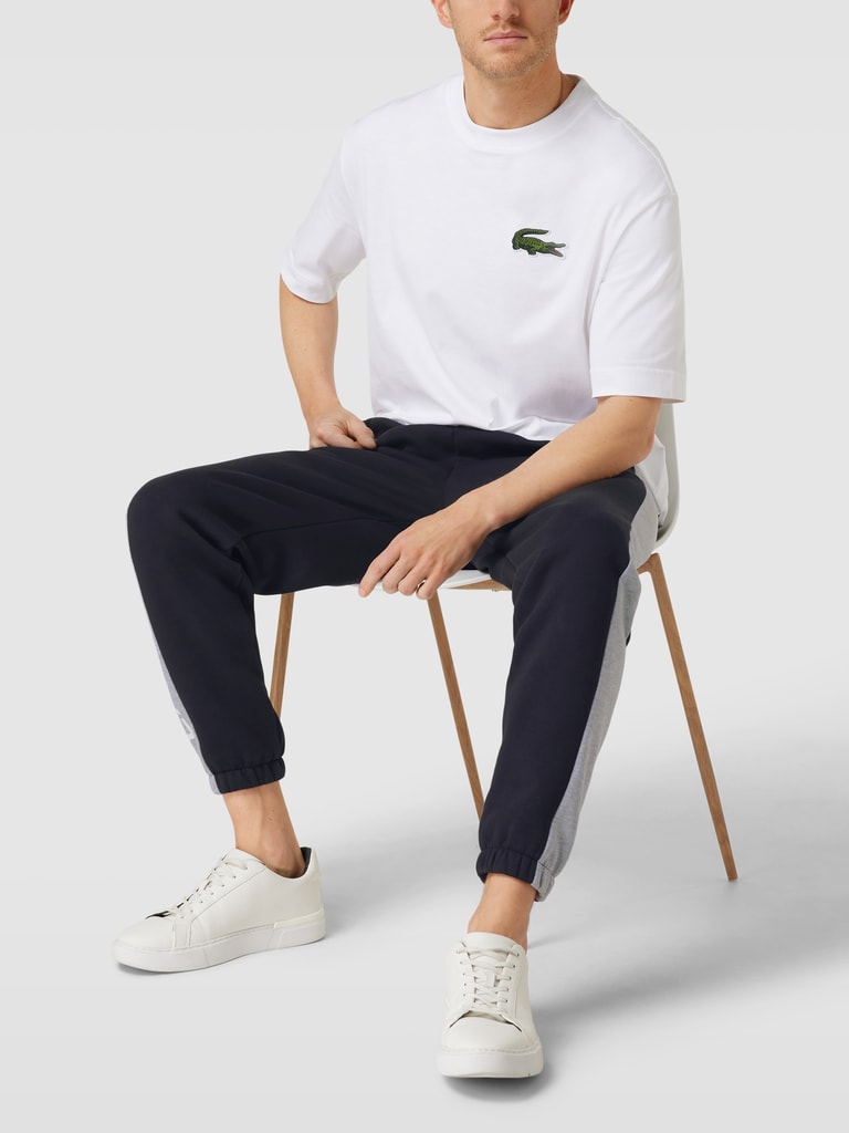 Lacoste Sweatpants mit Kontrastblenden (marine) online kaufen