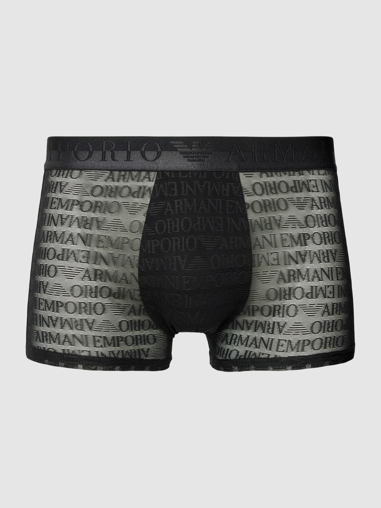 Emporio Armani Trunks mit Allover-Muster (black) online kaufen