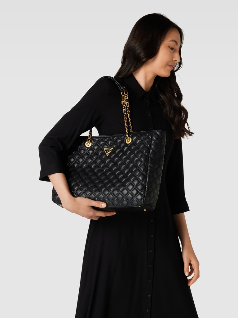 Guess Shopper met labelapplicatie, model 'GIULLY' in zwart online kopen ...