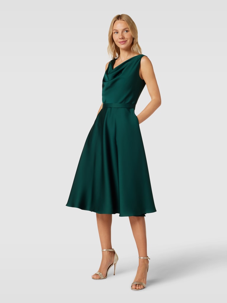 Vera Mont Cocktailkleid mit Wasserfall-Ausschnitt (gruen) online kaufen