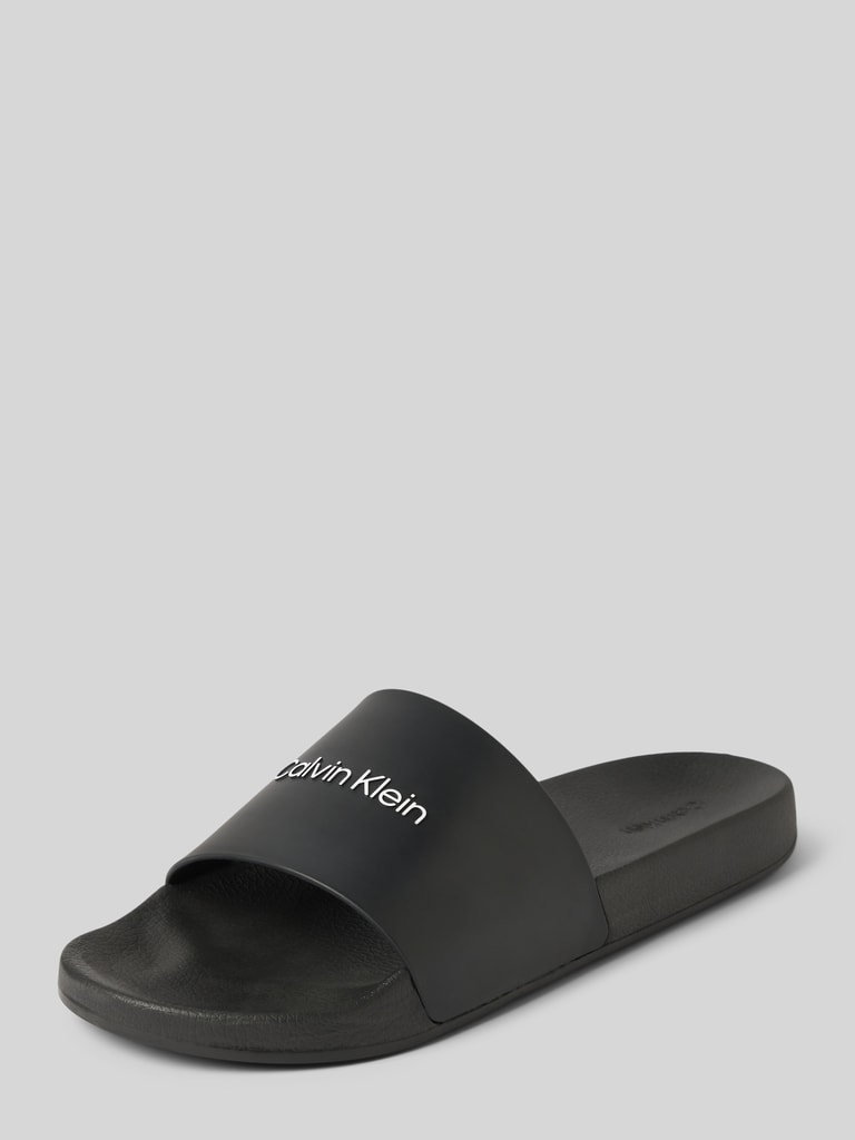 CK Calvin Klein Slippers met labelopschrift, model 'POOL SLIDE' in ...