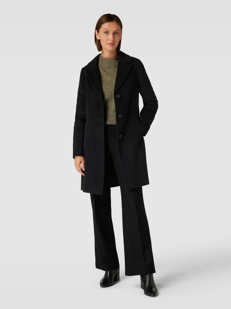 Betty Barclay Regular fit lange jas met linnen in zwart online kopen | P&C