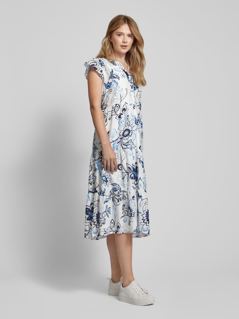s.Oliver RED LABEL Midikleid im Stufen-Look (weiss) online kaufen