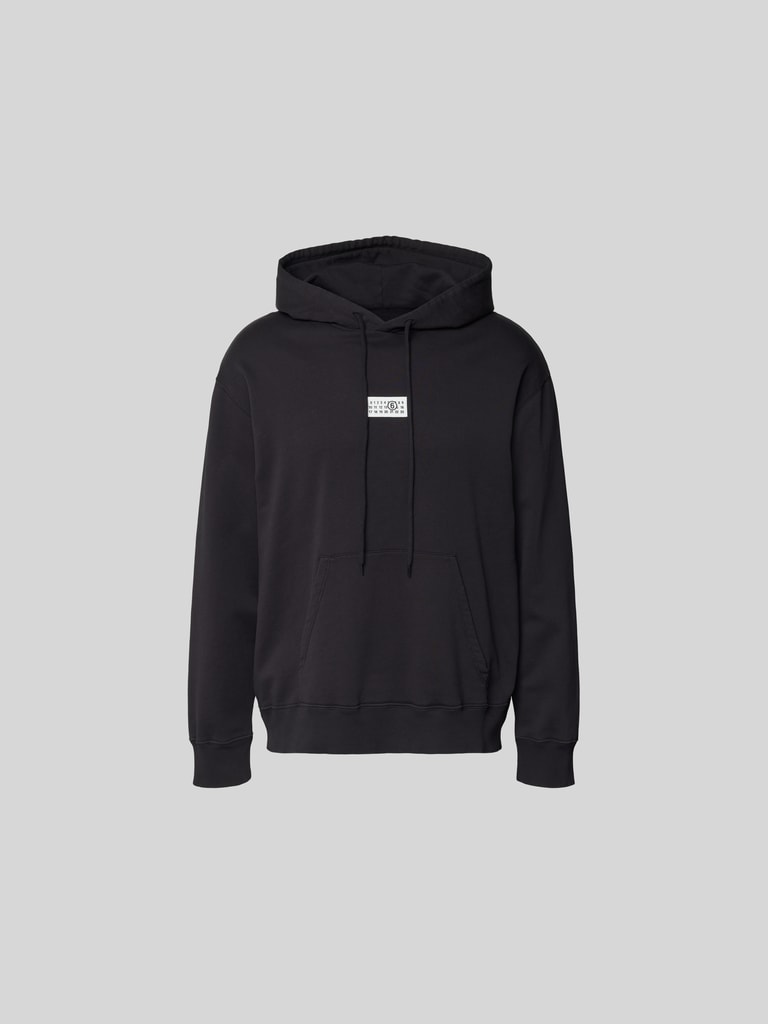 MM6 Maison Margiela Hoodie mit Label-Stitching (black) online kaufen