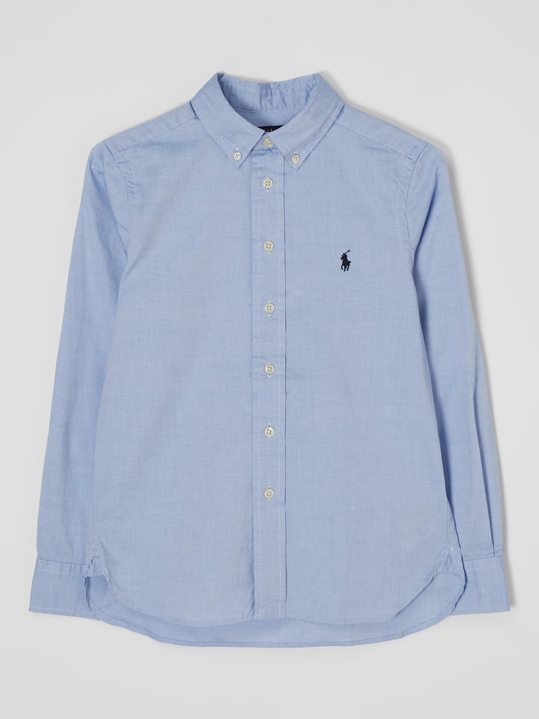 Polo Ralph Lauren Teens Slim fit overhemd van katoen in bleu online ...