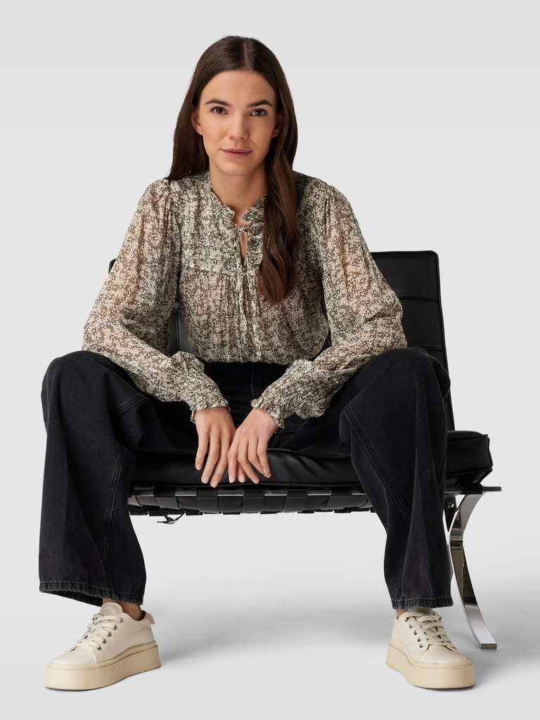 Part Two Bluse mit Allover-Muster Modell 'Randy' (mittelbraun) online ...
