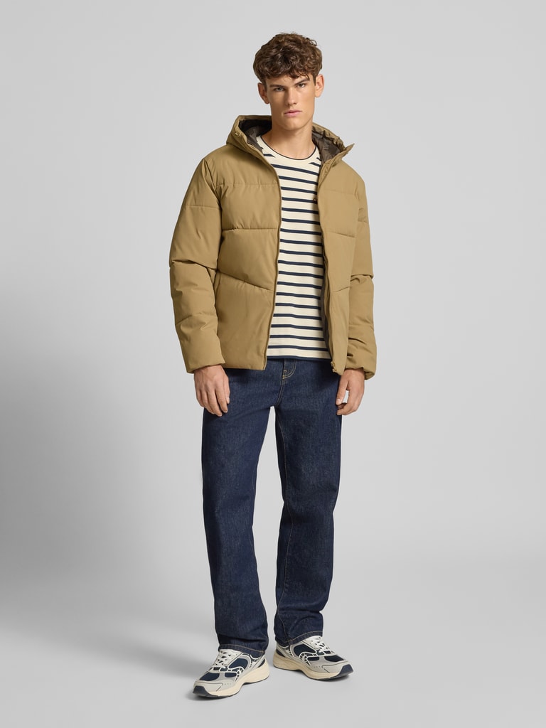 JACK & JONES Puffer Jacket met capuchon in beige online kopen | P&C