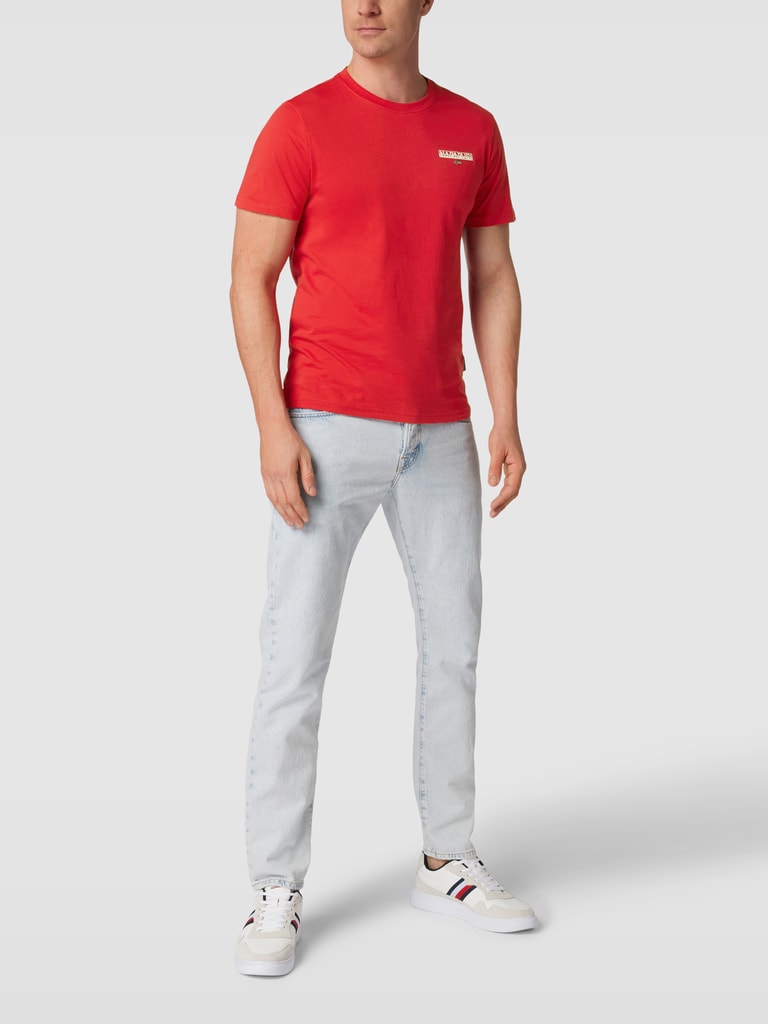 Napapijri T-Shirt mit Logo-Print Modell 'ICE' (rot) online kaufen