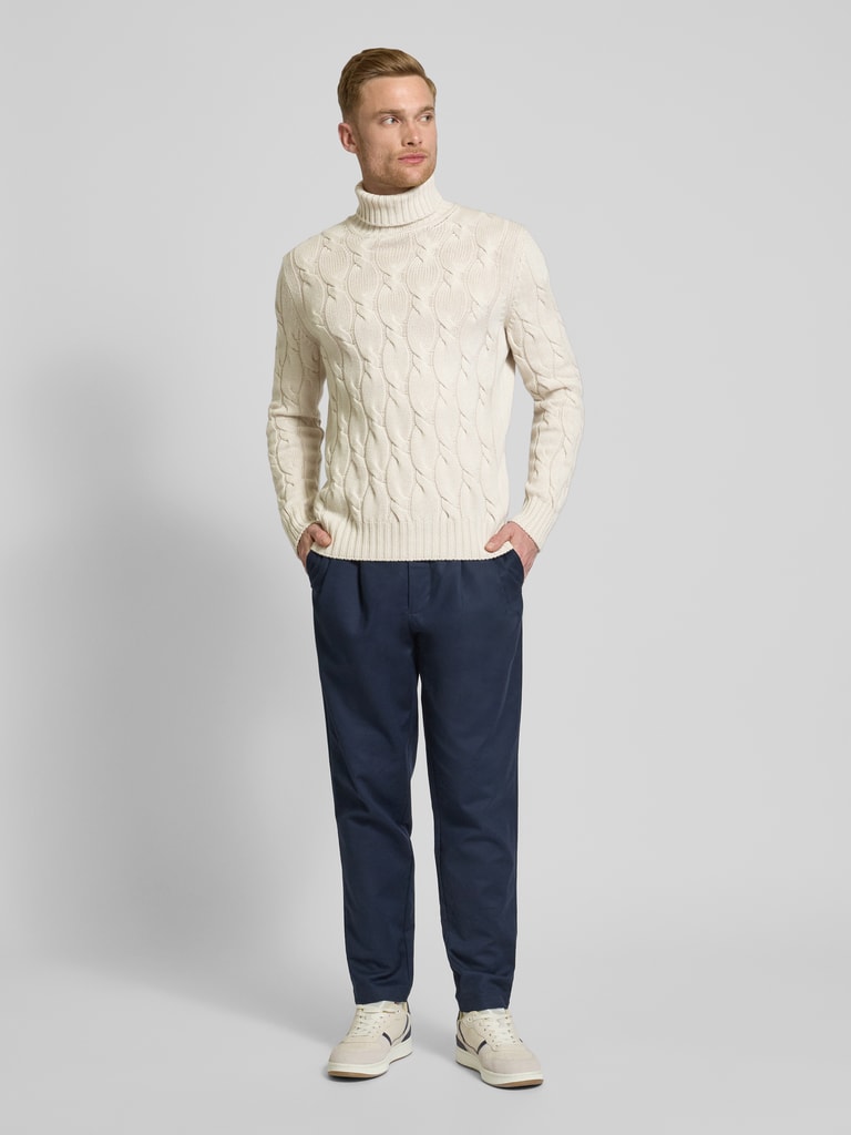 GRAN SASSO Gebreide pullover met kabelpatroon in beige online kopen | P&C