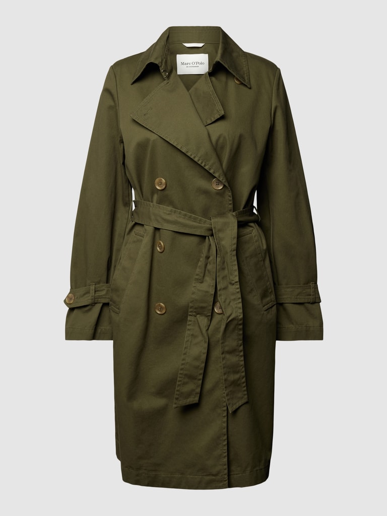 Marc O'Polo Trenchcoat aus reiner Bio-Baumwolle (oliv) online kaufen
