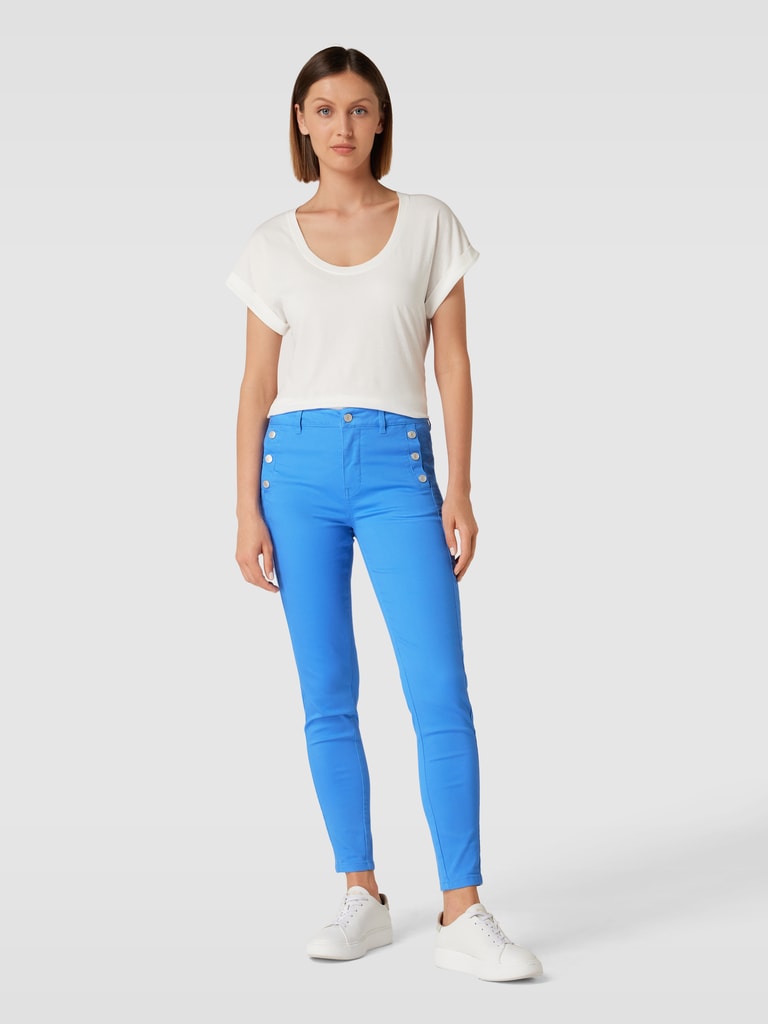 Fransa Broek met steekzakken, model 'Max' in koningsblauw online kopen ...