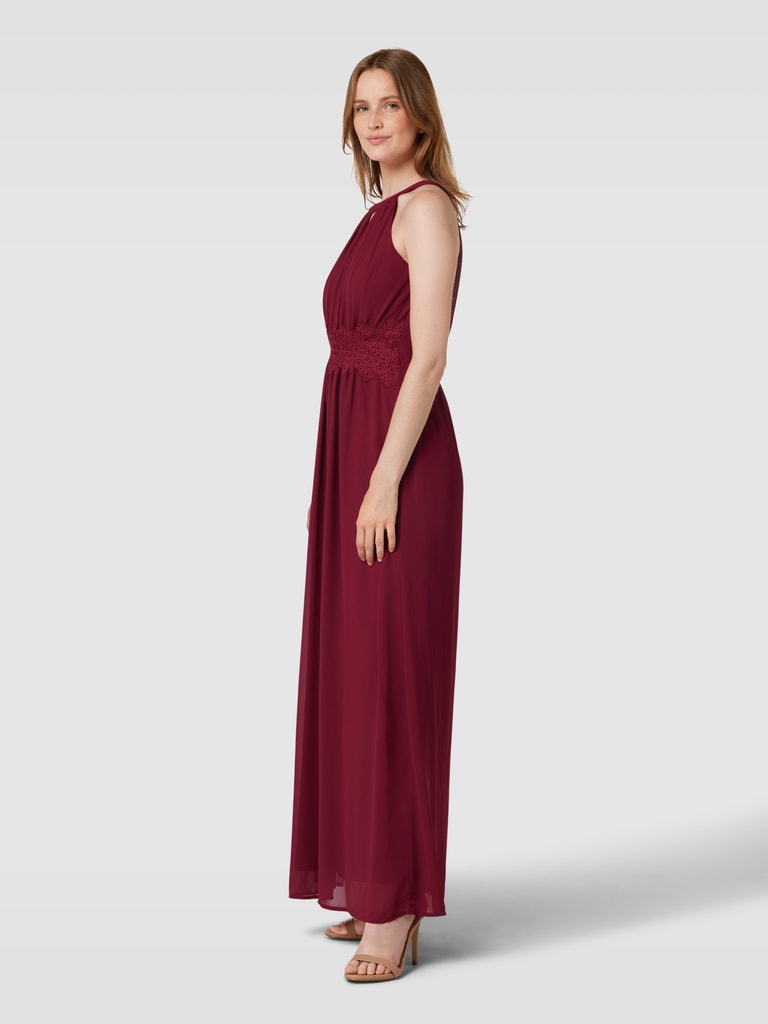 Vila Avondjurk met kant, model 'VIMILINA' in bordeaux online kopen | P&C