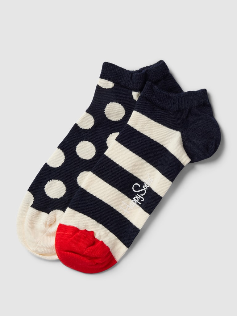 Happy Socks Sneakersocken mit Rippenbündchen im 2er-Pack (marine ...