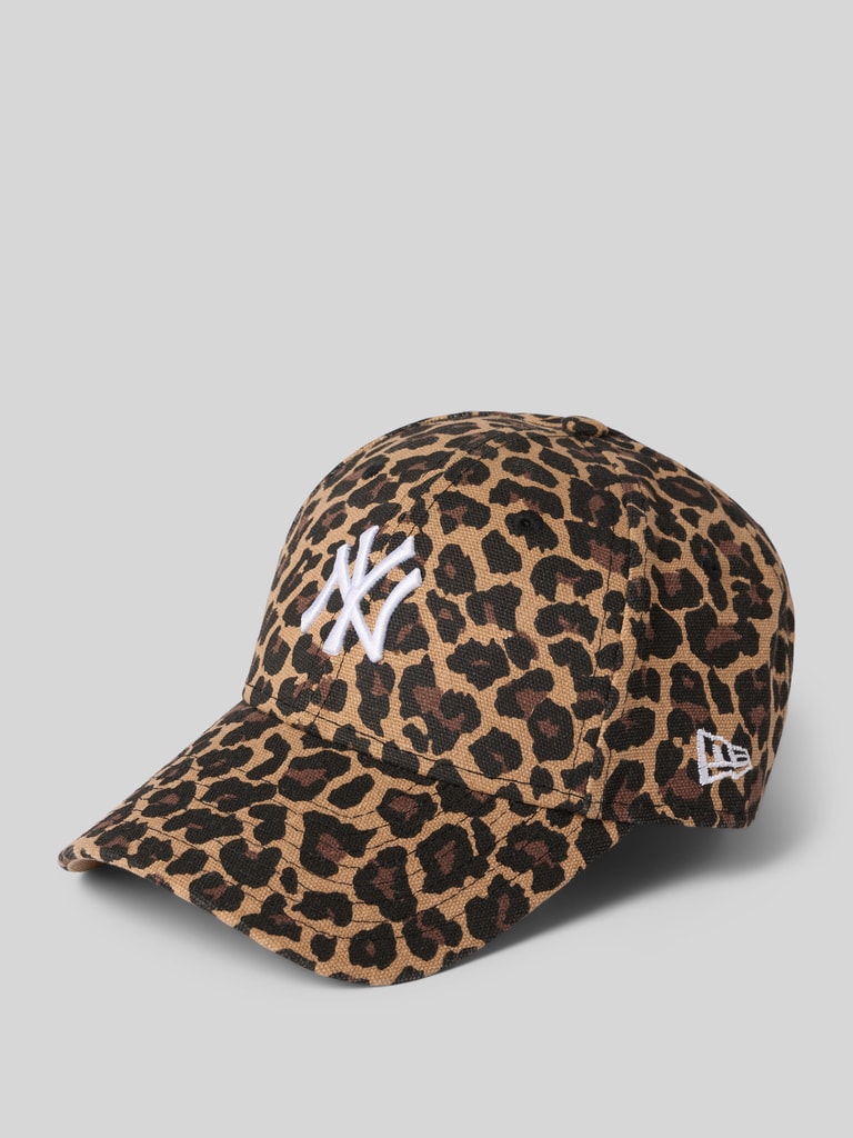 New Era Base cap met all-over dierenprint model '9FORTY' in zwart ...