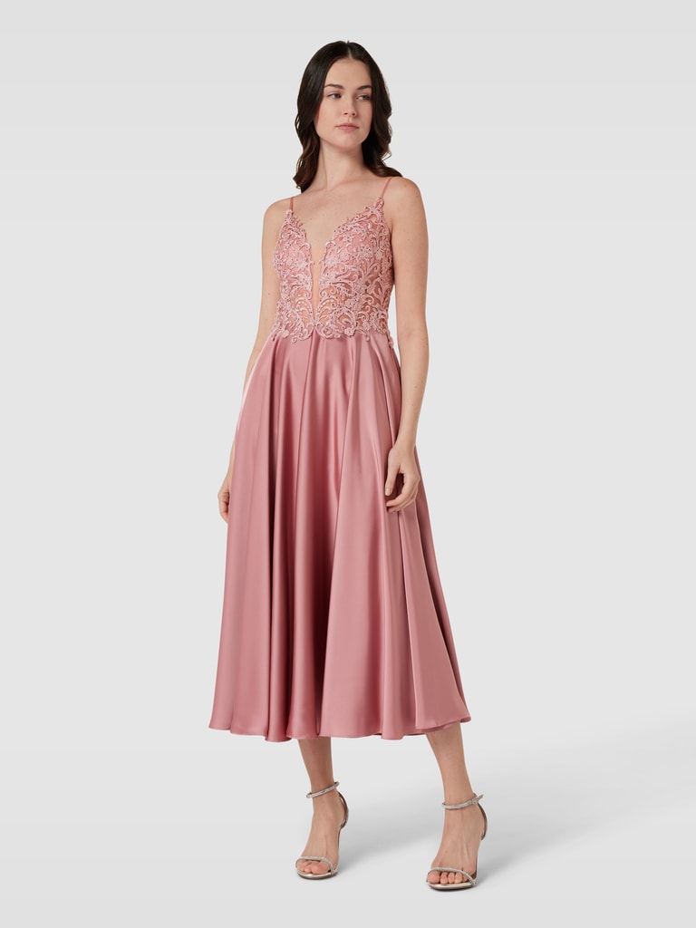 Mascara Cocktailkleid mit floralen Stickereien (rose) online kaufen