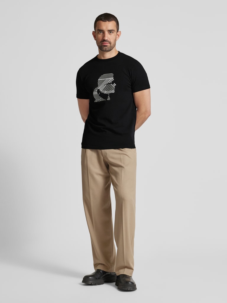 Karl Lagerfeld T-Shirt mit Label-Print (black) online kaufen