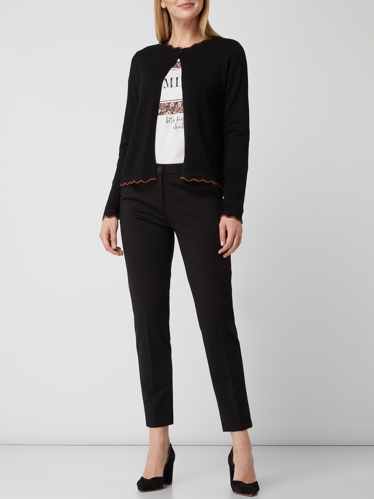 Brax Slim fit stoffen broek van viscosemix, model 'Maron' in zwart online kopen | P&C