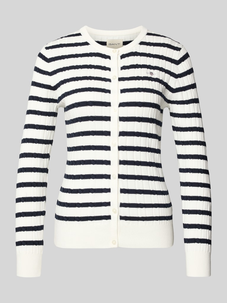 Gant Strickjacke mit Baumwoll-Anteil (ecru) online kaufen