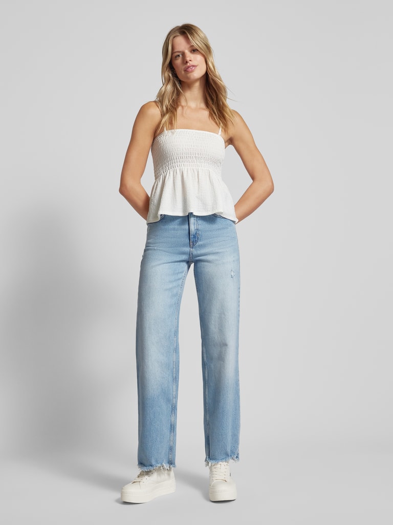 Only Wide Leg Jeans mit Fransen Modell 'JUICY' (jeansblau) online kaufen
