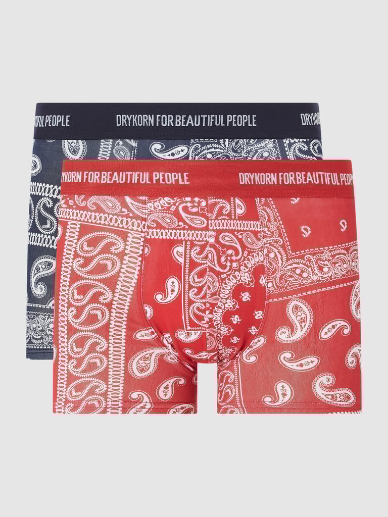 Drykorn Trunks mit Stretch-Anteil im 2er-Pack Modell 'Corbin' (rot ...