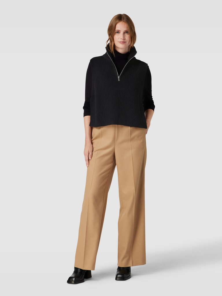 OPUS Strickpullover mit Troyer-Kragen Modell 'Abibo' (black) online kaufen