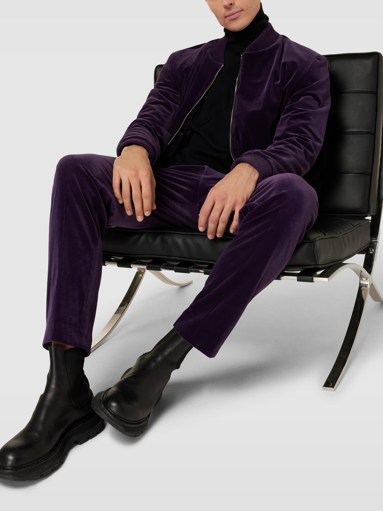 HUGO Anzughose in Samt-Optik Modell 'Howard' (purple) online kaufen