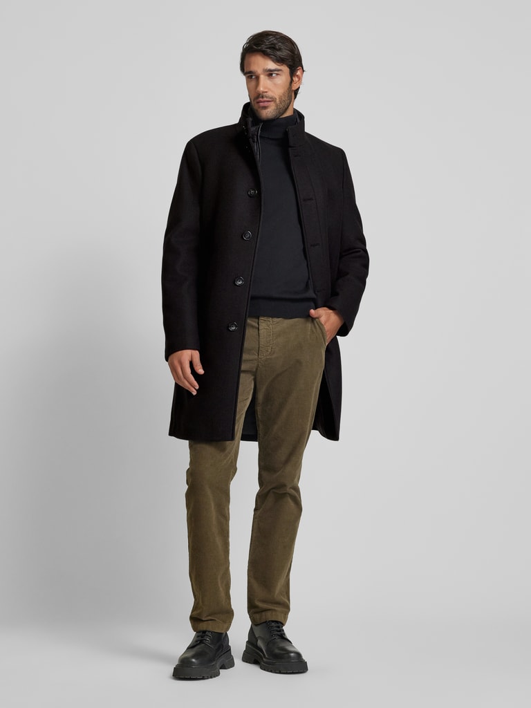 Christian Berg Men Mantel mit Stehkragen (black) online kaufen