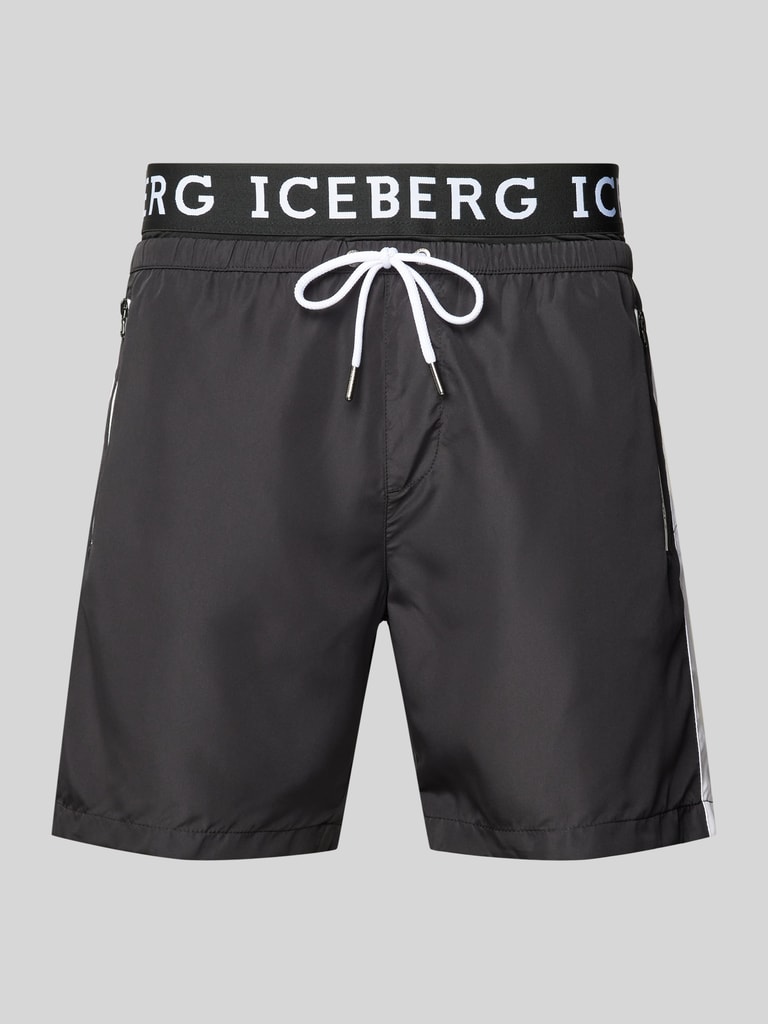 Iceberg Swim Badehose mit seitlichen Reißverschlusstaschen (black ...