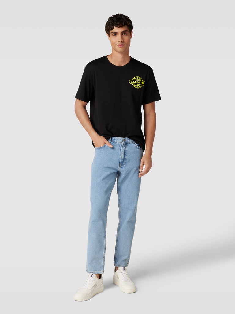 Lacoste T-Shirt mit Label-Print (black) online kaufen