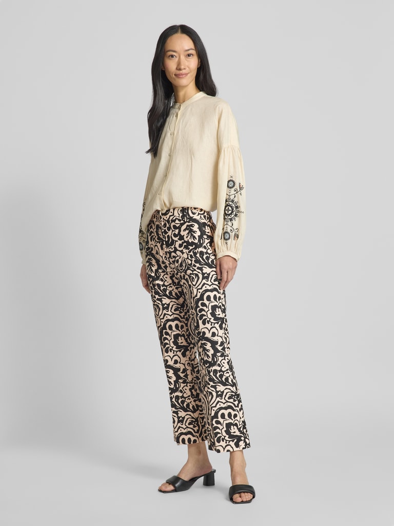 Weekend Max Mara Flared stoffen broek met persplooien, model 'CADMIO ...