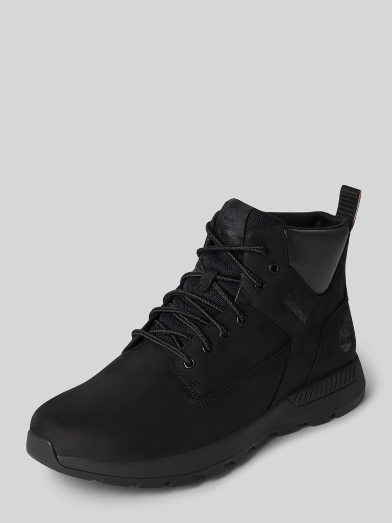 Timberland Schnürboots aus Leder mit Label-Prägung (black) online kaufen