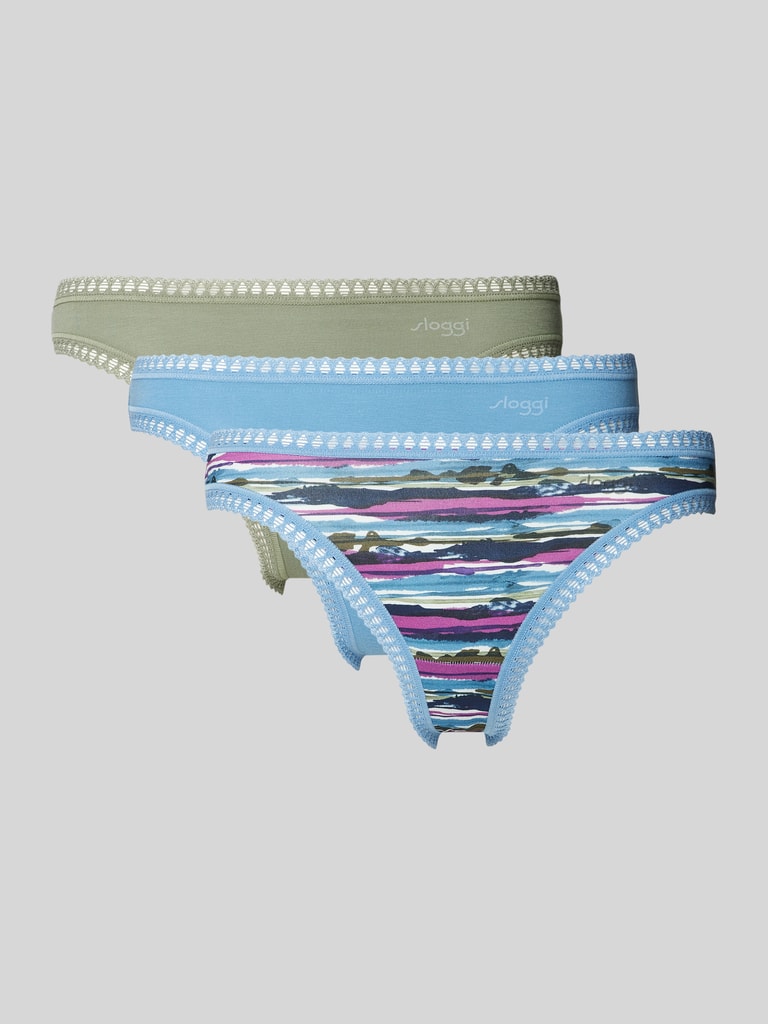 Sloggi String mit Häkelspitze Modell 'GO Crush' im 3er-Pack (oliv ...